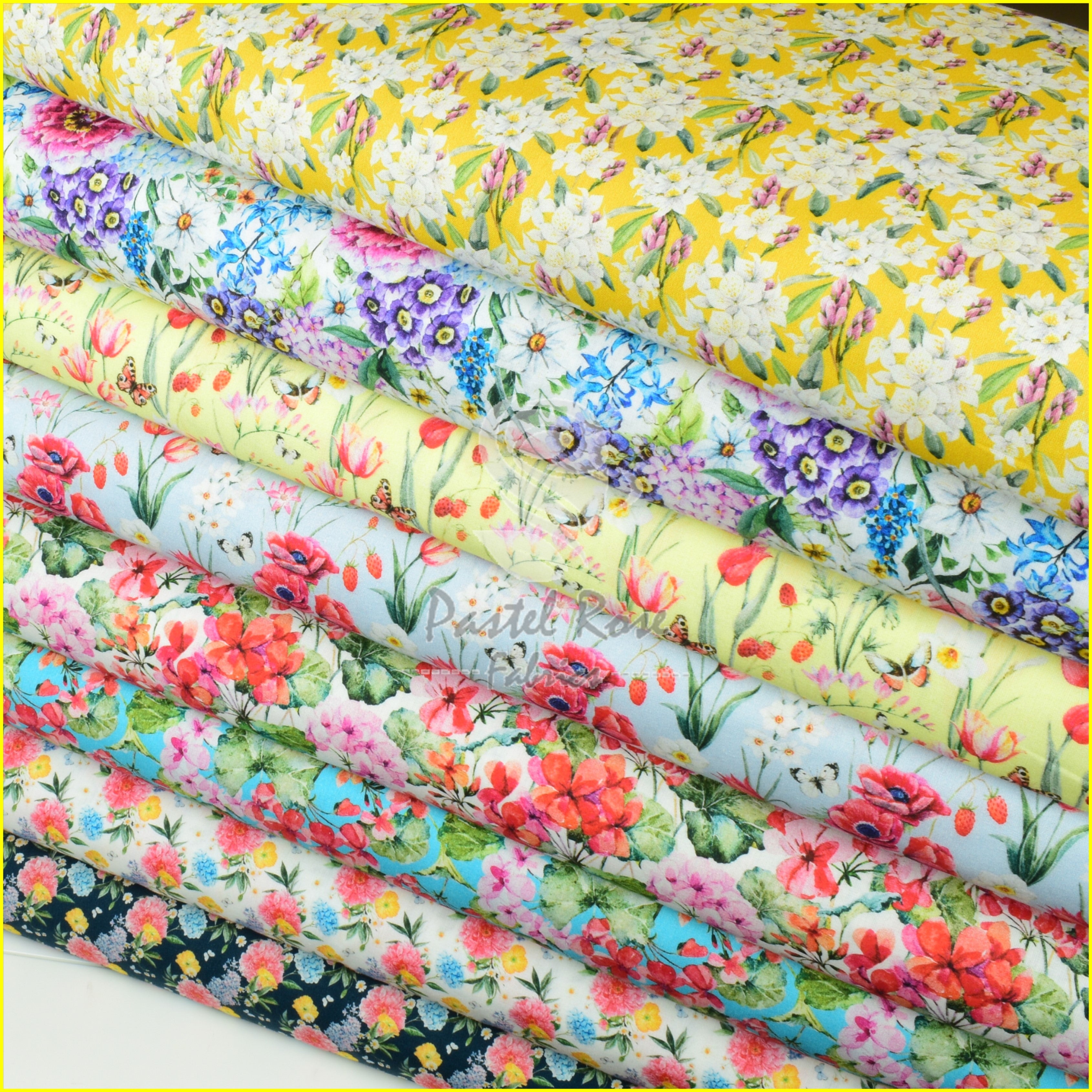 Pastel Rose Fabrics | Pastel Roses Fabric Stretch Cotton Fabric – OQWCDG