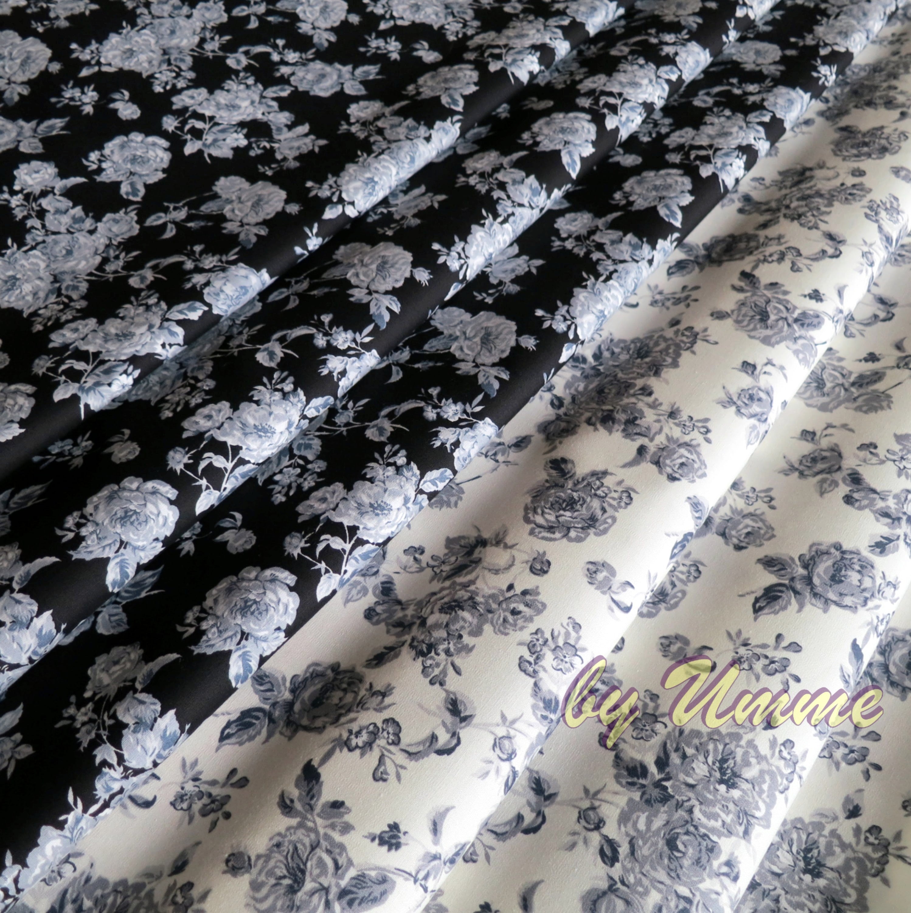 Lazy Rose 100% cotton poplin fabric by half metre | 112cm wide – Pastel ...